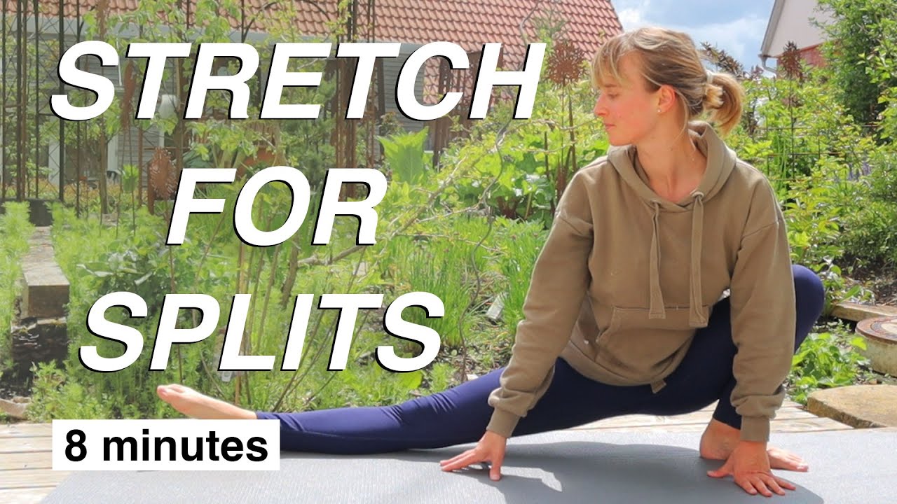 STRETCH FOR FRONT SPLITS - best routine for beginners | 8 min. | No ...