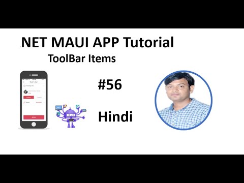 .NET Maui Tutorial for Beginners 56 - ToolBar Items Example in Hindi - YouTube