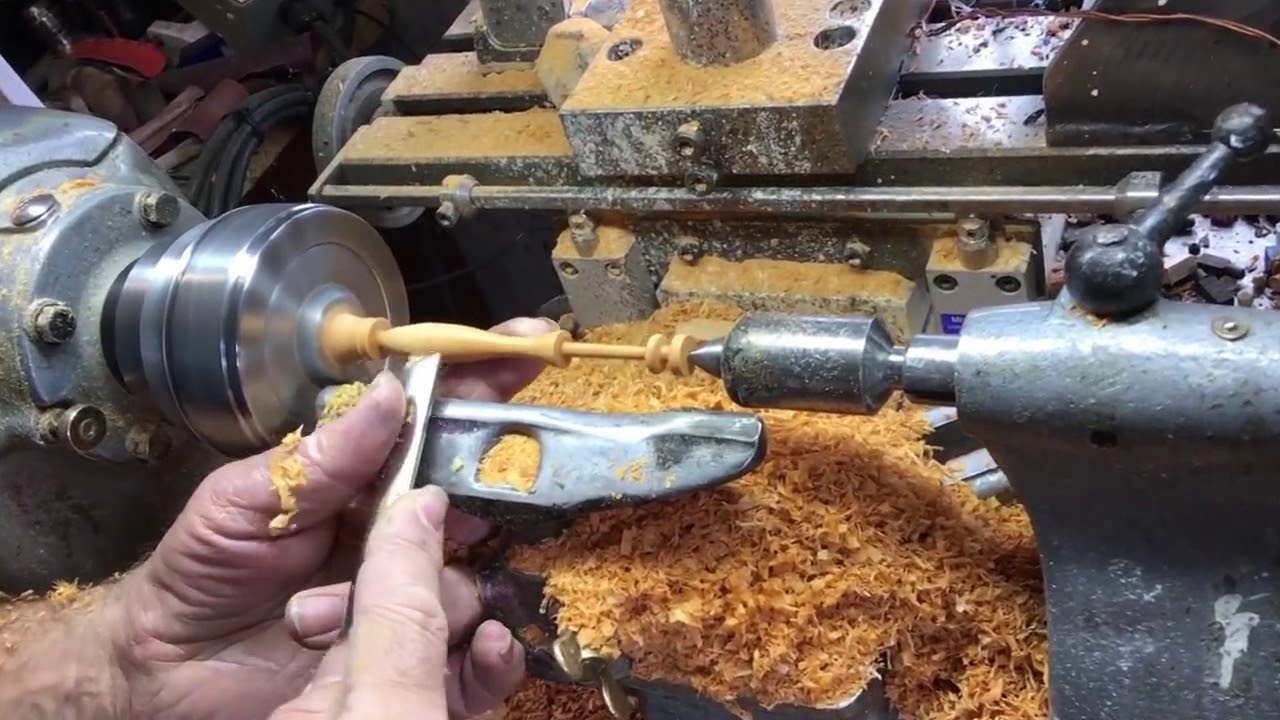 Turning a Danish bobbin in Yew - YouTube