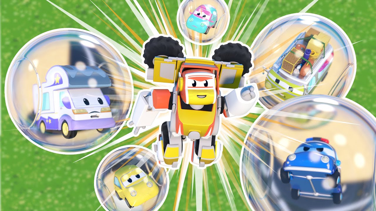EVIL ROBOT puts Baby Trucks in Danger! Help, ROCKET ROBOT ...