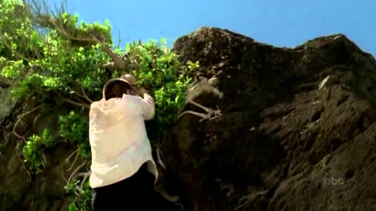LOST: Jack almost falls of a cliff (1x05 White Rabbit) - YouTube