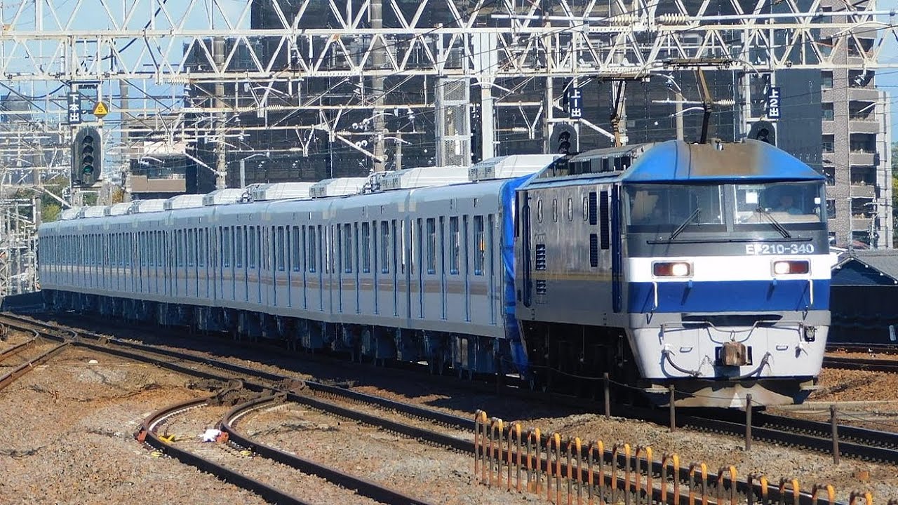 被りあり 8862レ東京メトロ18000系18112F 甲種輸送EF210-340[吹]+18000系10B 尾張一宮通過 - YouTube