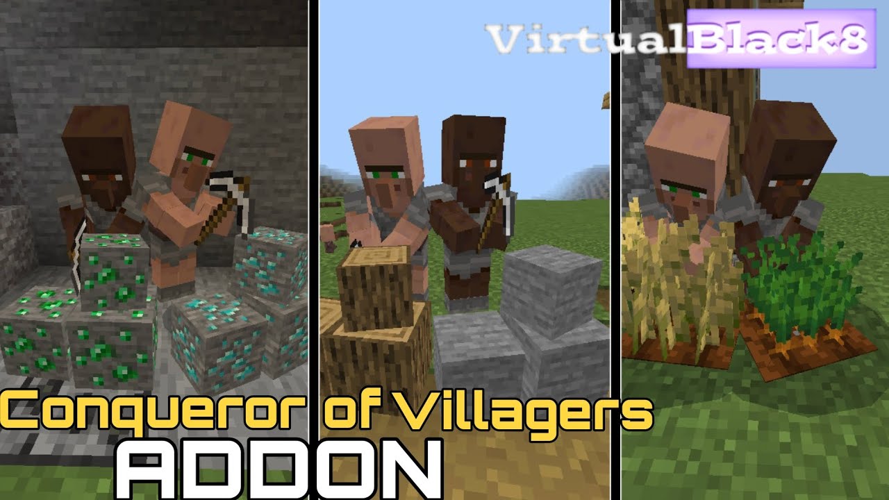 Descubre el Addon Definitivo de Aldeanos Esclavos en Minecraft Bedrock | Conqueror of Villagers ...