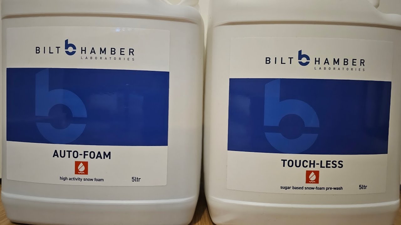 Bilt Hamber Auto Foam (4%) vs Bilt Hamber Touch Less (4%) - YouTube