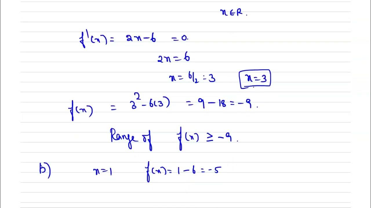 Chapter 2 - Inverse functions - Exercise 2C(7)-Find the range of f. b ...