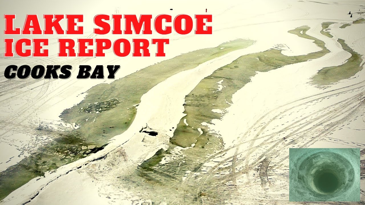 LAKE SIMCOE ICE REPORT - COOKS BAY, GILFORD - YouTube