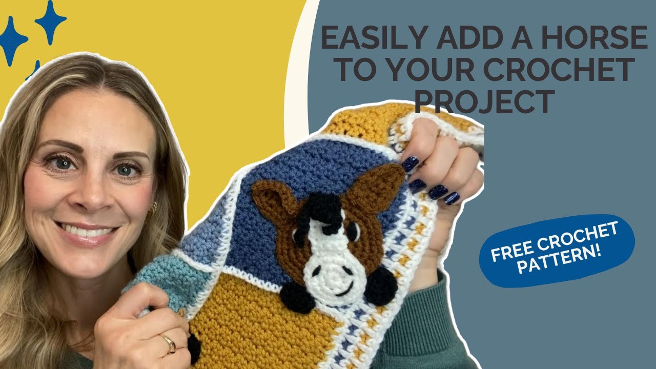 Adorable Horse Applique Pattern for Your Crochet Project - YouTube