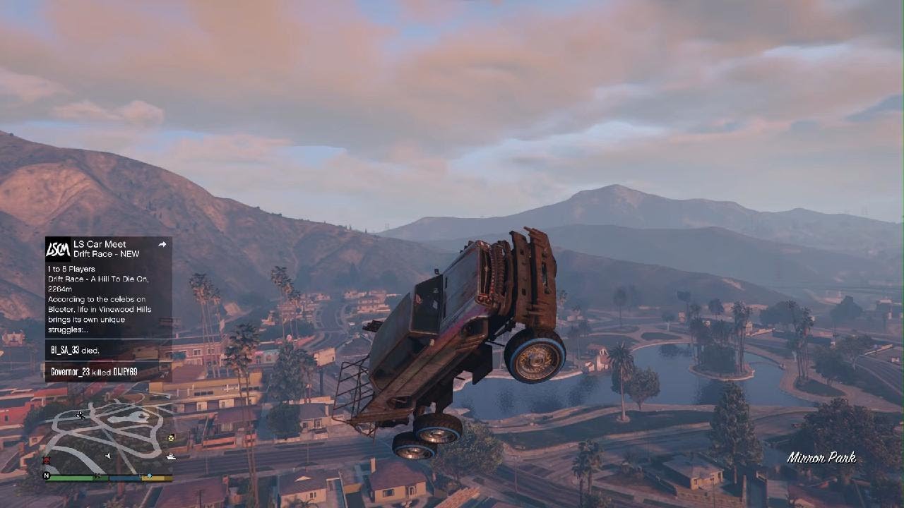 GTAV Bruiser - Vertical spin to mazer tower - YouTube