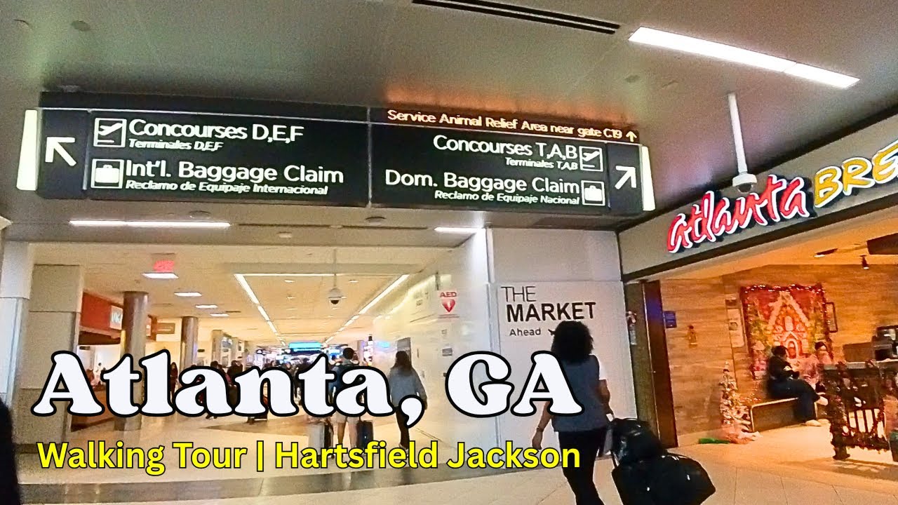 Exploring ATL Atlanta Airport: Walking Tour of Domestic Terminal C ...