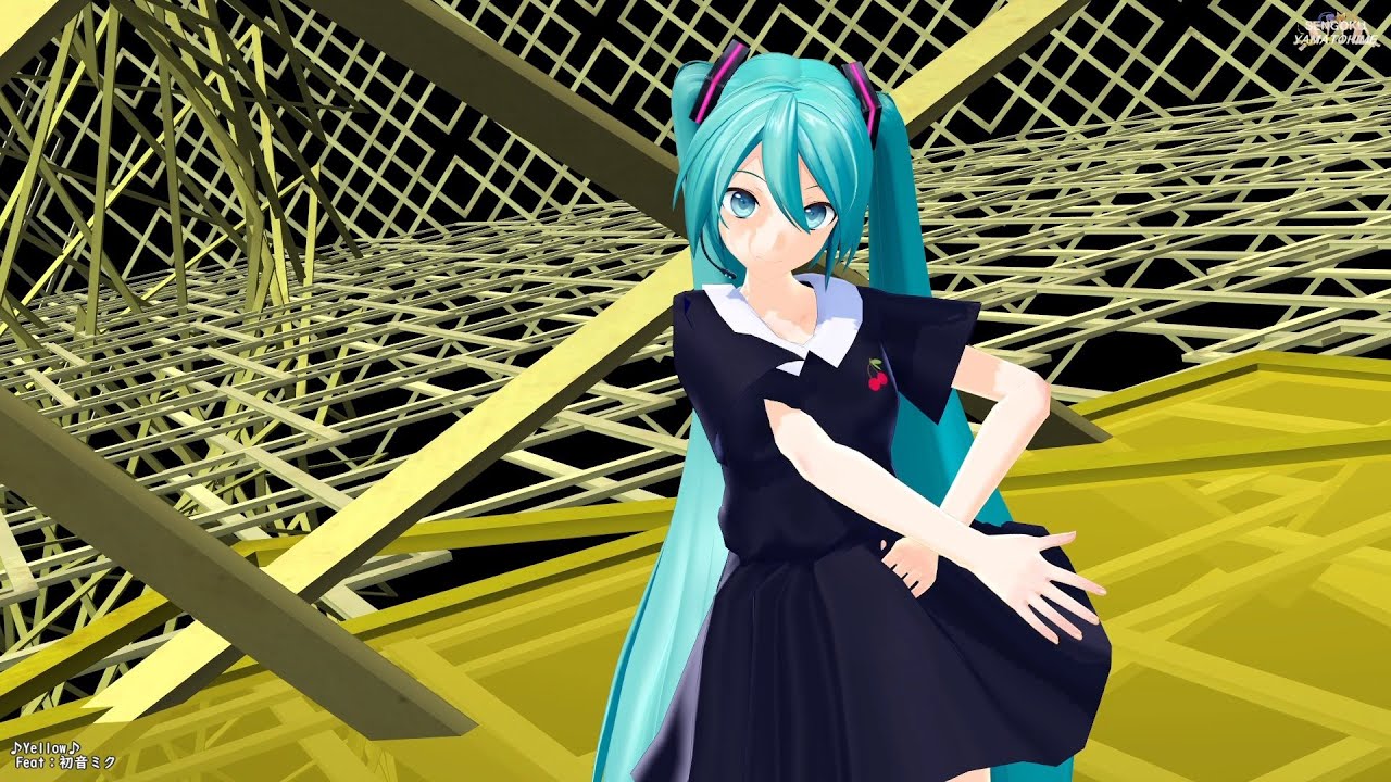 【MMD】 Default Mikuで♪Yellow♪ [1080p60fps] - YouTube