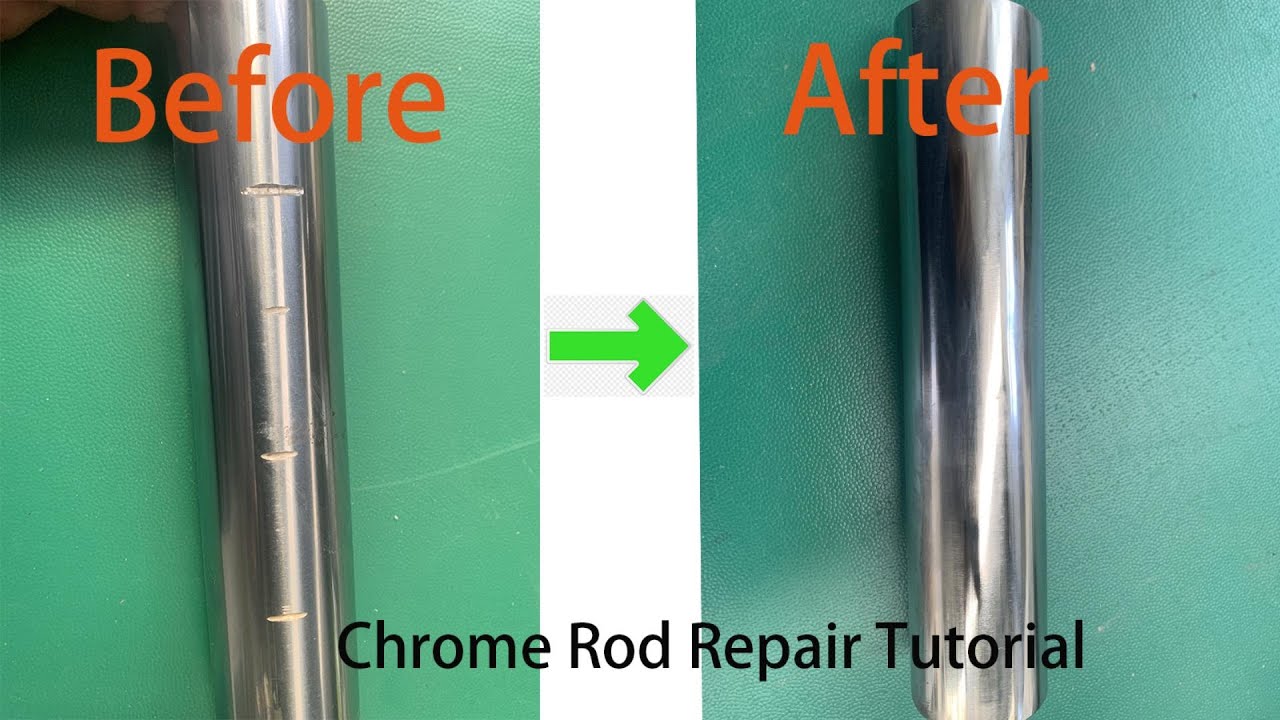 Repair process of deep pits on chrome rods - welding first and then ...