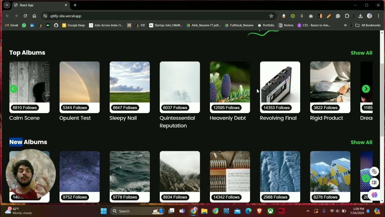 QTify Song Browsing Web-App UI Demo - YouTube