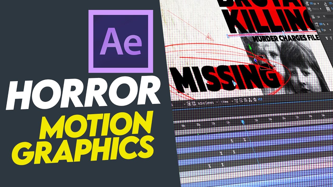 Horror motion graphics in after effects tutorial - YouTube