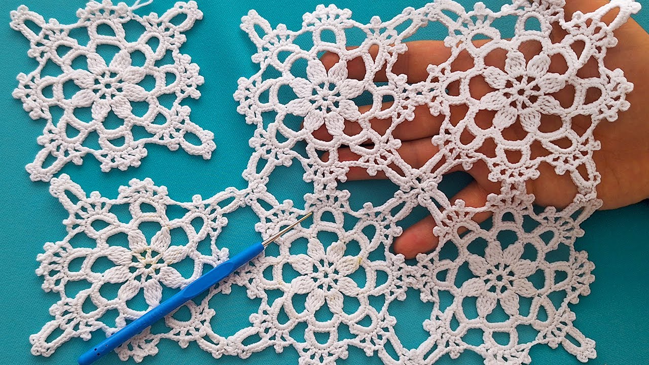Beautiful Crochet Pattern 🧶 Tutorial Crochet Motif, How to Crochet Lace ...
