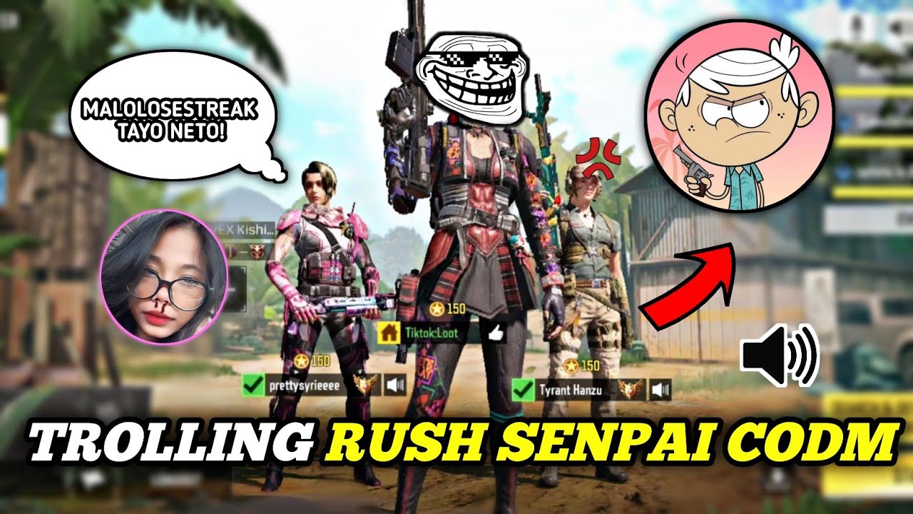 TROLLING RUSH SENPAI CODM IN RANK GAME, MUNTIK NA UMIYAK? - YOU NEED TO ...