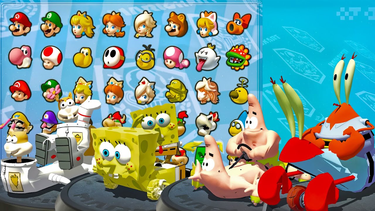 Mario Kart 8 Deluxe SpongeBob vs.Patrick vs.Sandy and the Gang in an ...