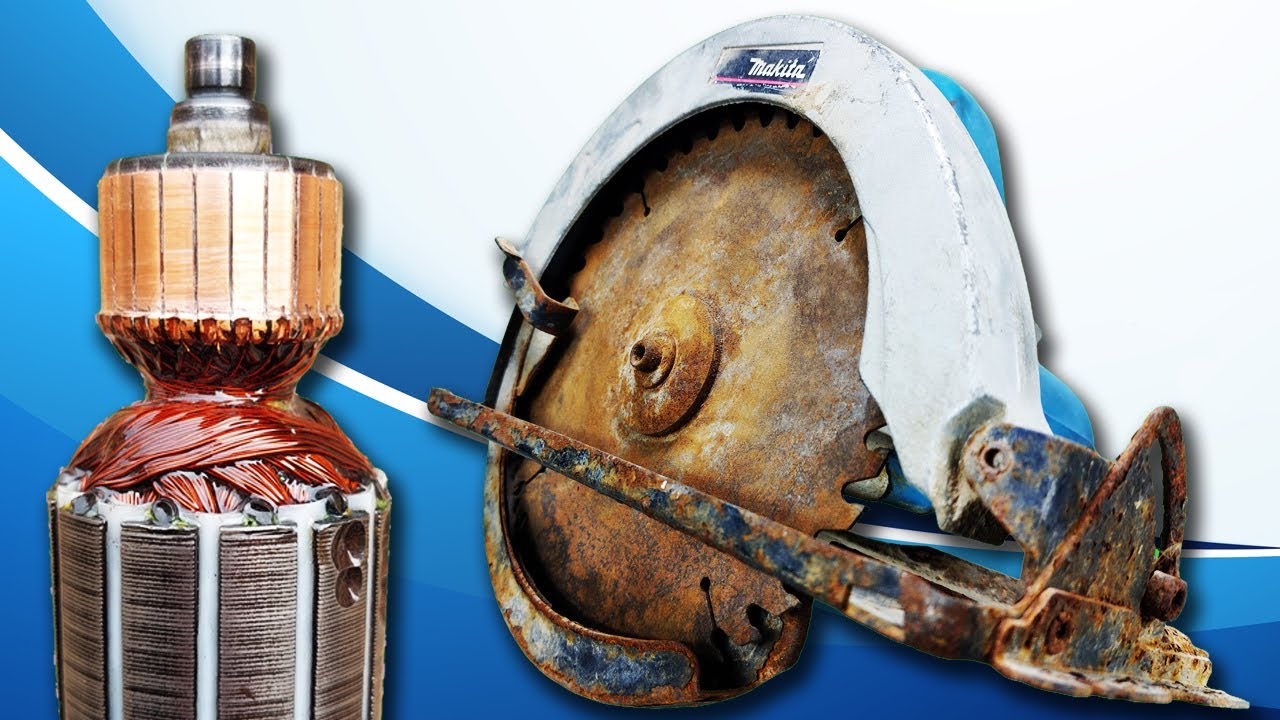 MAKITA 5806 circular saw (ARMATURE & COIL WINDING) - YouTube