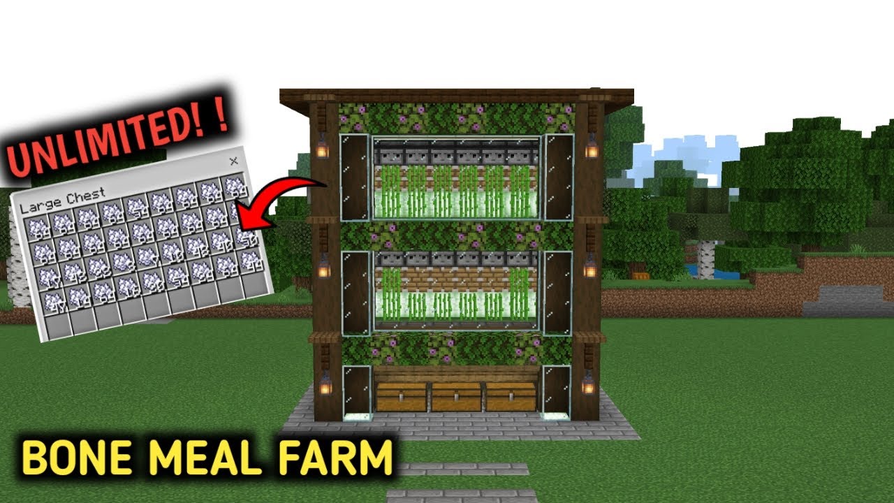Unlimited Bone Meal Farm Minecraft || Bone meal farm tutorial # ...