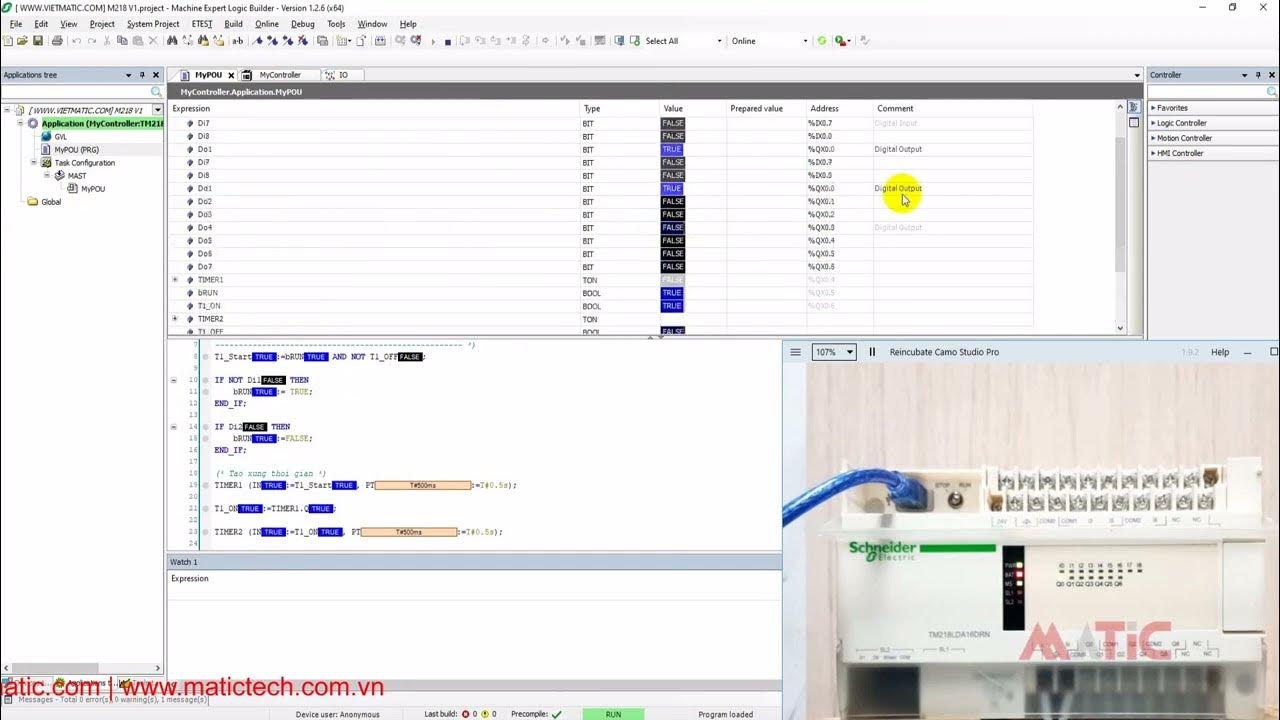 [ Có sẵn ] Cung cấp và lập trình PLC Schneider Modicon M218 | TM218LDA16DRN - YouTube