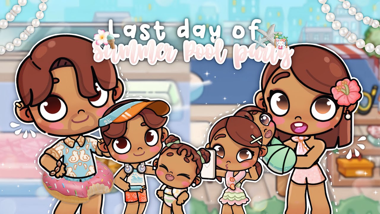 Last day of summer *POOL PARTY* 💐🏝️ || *with voice* ^.^ || avatar world ...