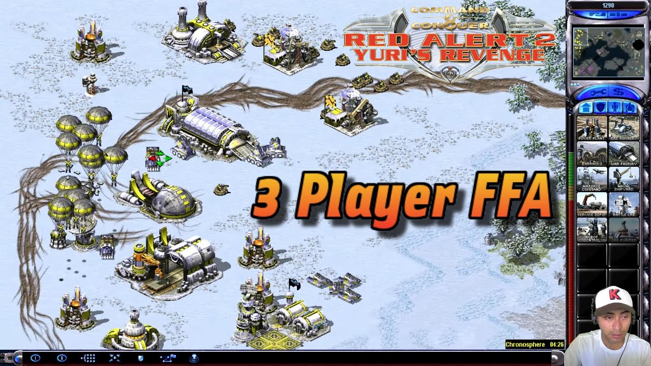 Intense 3-Player Free-for-All! 🇺🇸 Red Alert 2 on Cold War Map ...