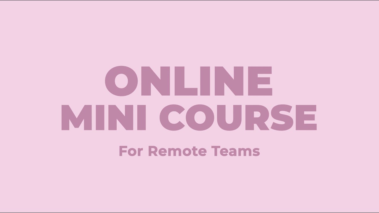 ECD Online Mini Course For Remote Teams - YouTube