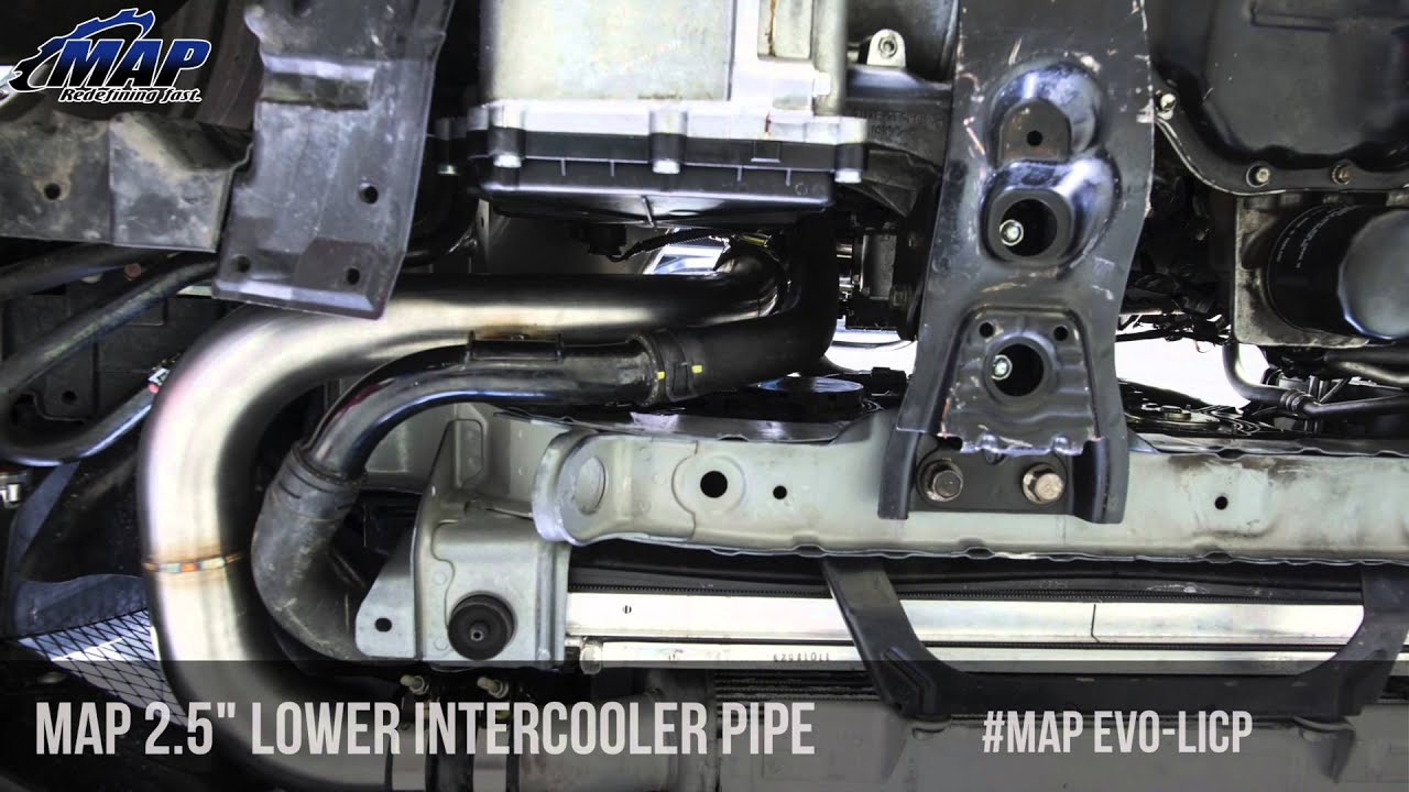 2.5" Lower Intercooler Pipe | Mitsubishi Evo 8/9 MAPerformance - YouTube