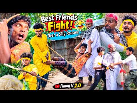Best Friends Fight Over a Silly Reason! 😂 | New Funny Village Comedy Video 2026 | Funny V 2.0