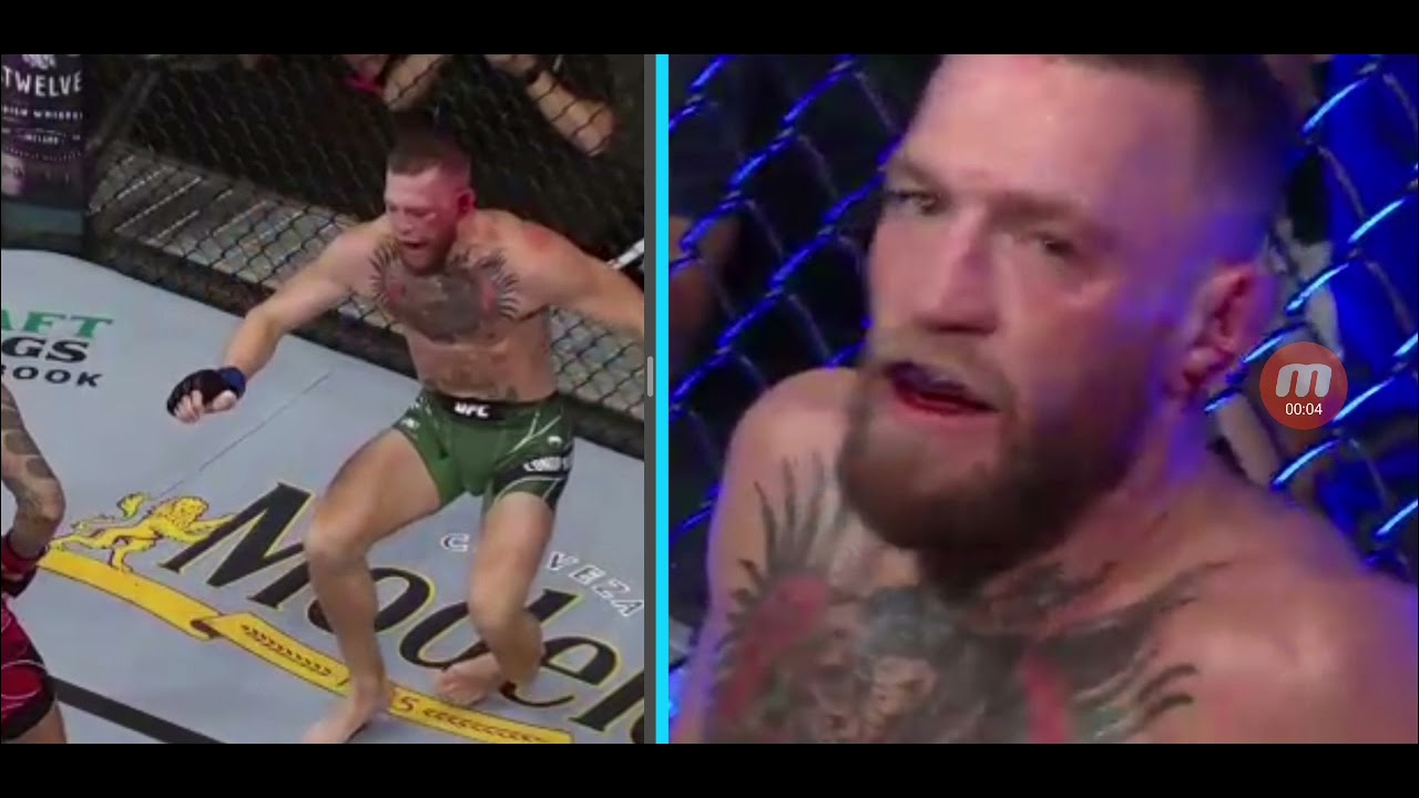 CONNOR MCGREGOR SUFFERS BROKEN ANKLE IN LOSS TO POURIER - YouTube