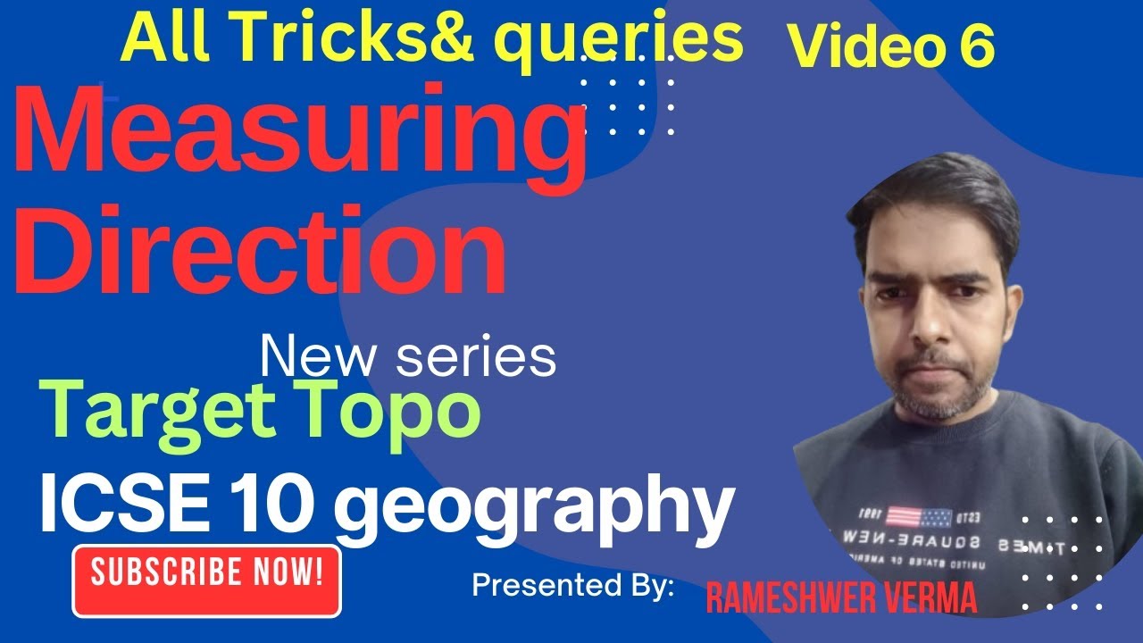 Finding Direction on a Toposheet (ICSE Class 10 Geography) #toposheet # ...