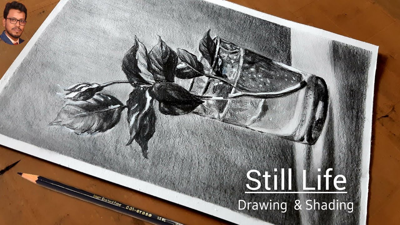 How to draw Still Life /Still Life drawing and shading/palash swar ...