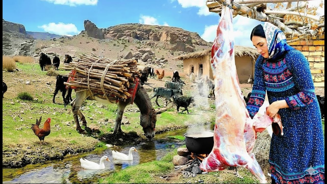 Village Life In Iran: Amazing Cooking & Donkey Riding - YouTube