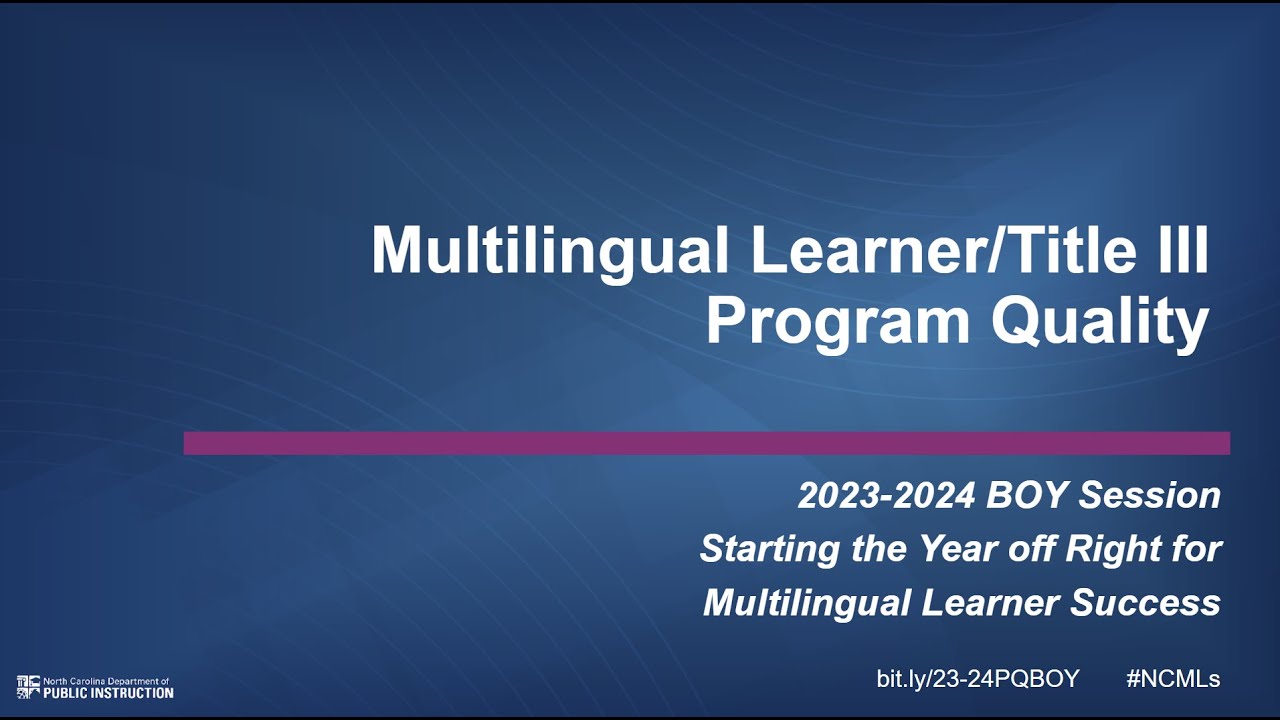 ML Program Quality BOY Meeting 2023-2024 - YouTube