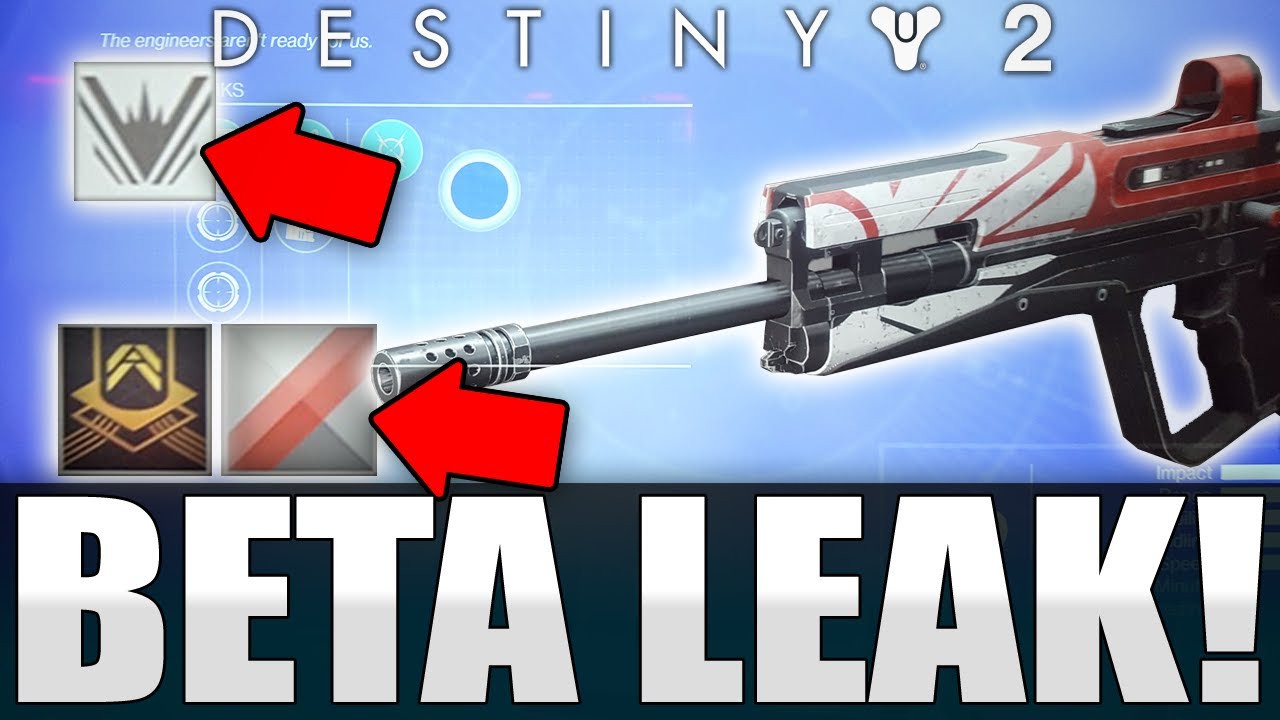 Destiny 2: BETA LEAK - Weapon Loadout, Multiple MODS, Weapon Shaders ...