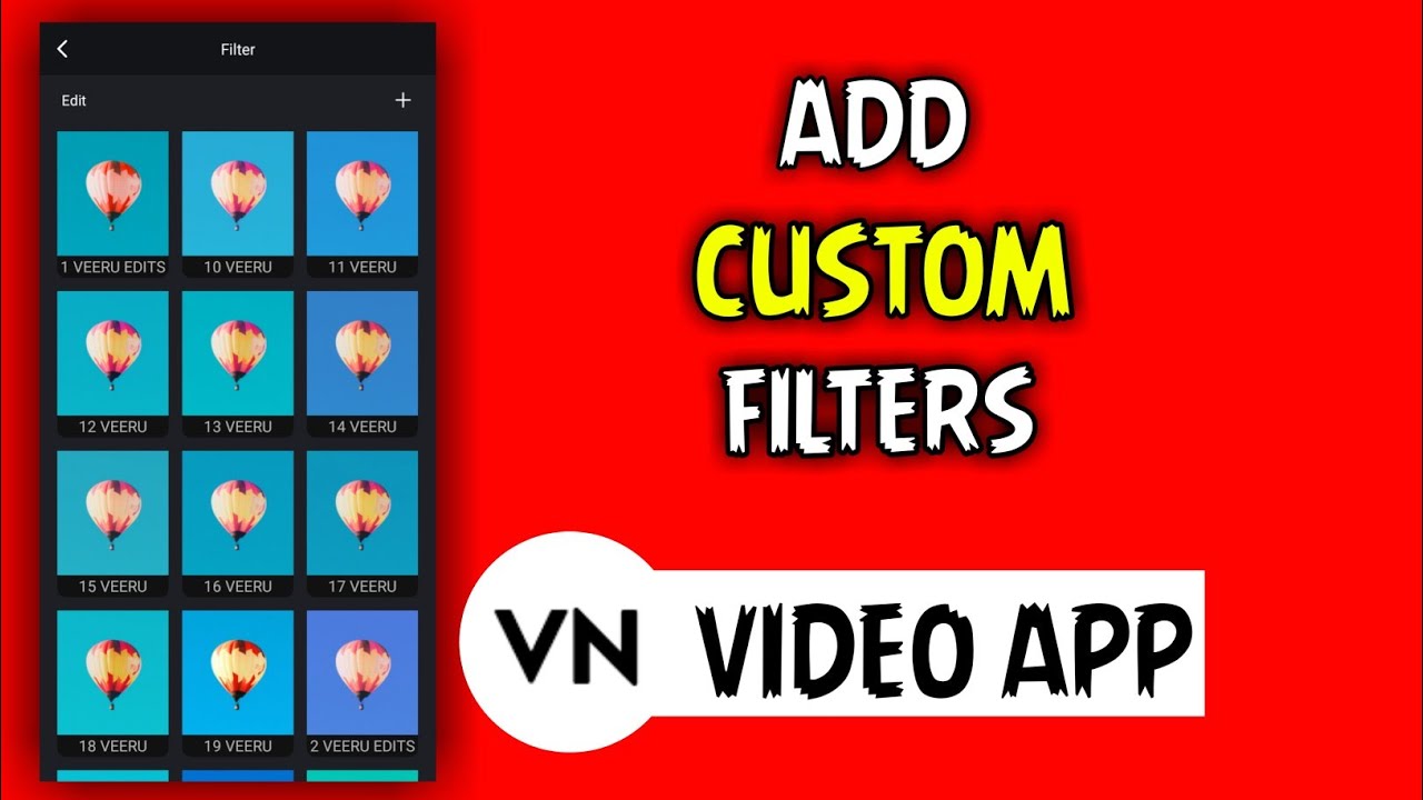 How to add custom filters in VN app | best premium filters for VN app ...
