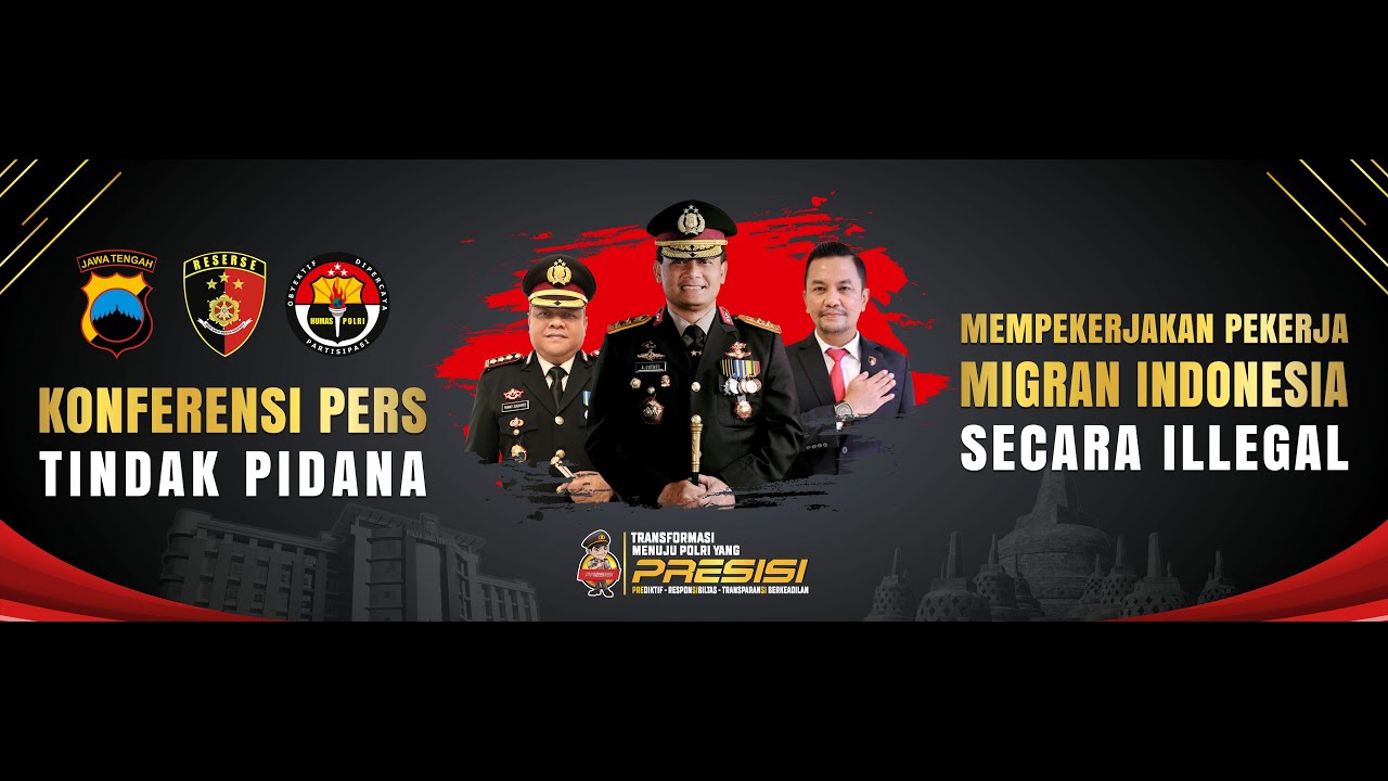 🔴ACARA PRESS RELEASE KASUS TPPO DI WILAYAH HUKUM POLRESTA CILACAP - YouTube