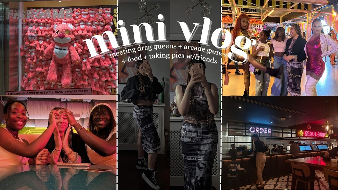 mini vlog | meeting drag queens, arcade games, food, taking pics w ...