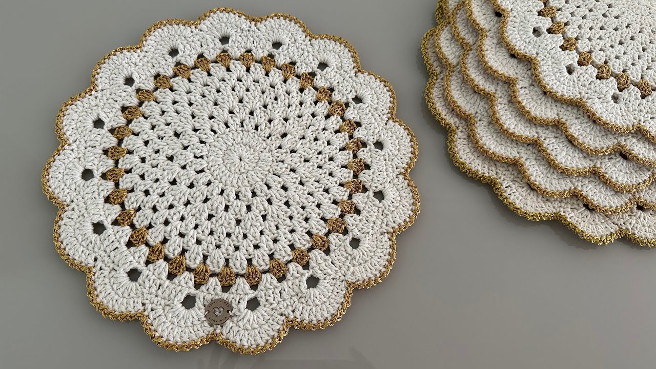 Supla/Sousplat Simples de crochê aula passo a passo completa - YouTube