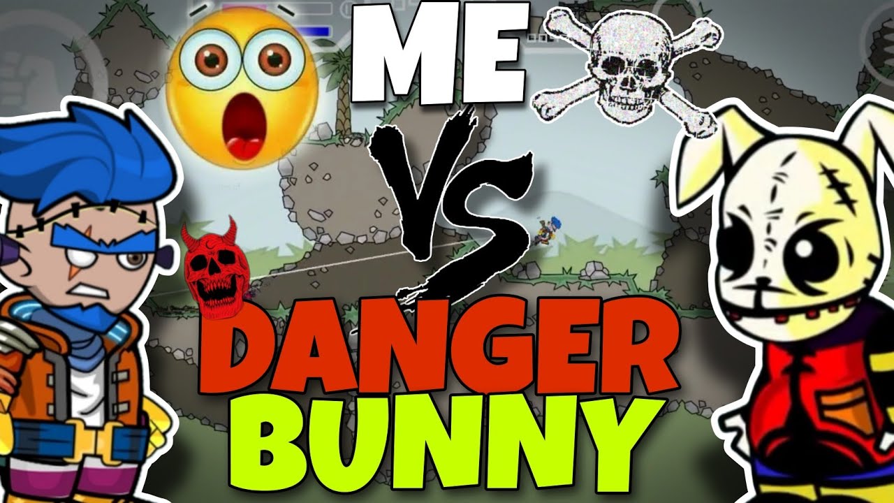 Me VS Danger Bunny in mini militia| Supreme Commander only| Mini ...