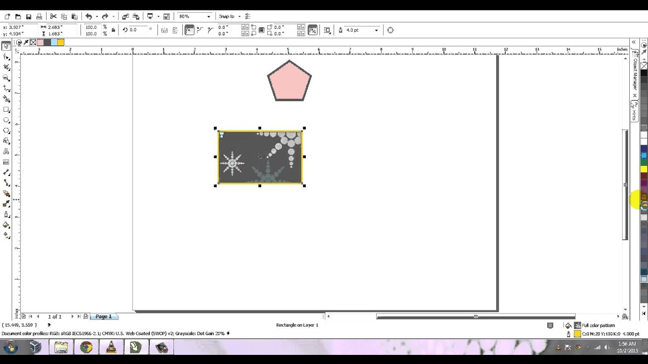 Coreldraw Nudge Offset And Duplicate Distance Youtube