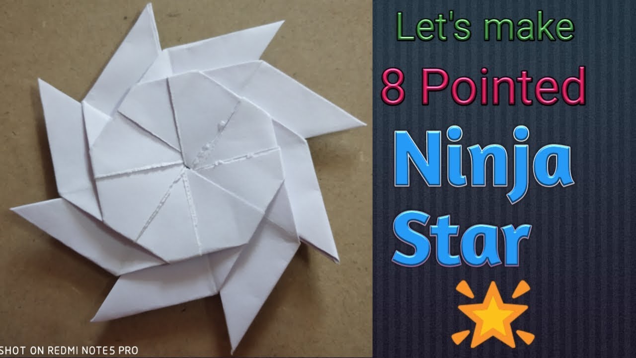 Let's make 8 Pointed Ninja Star . Let's learn origami. - YouTube