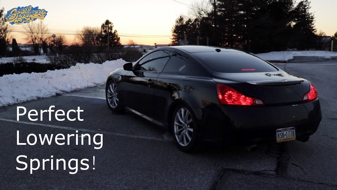 G37 Tein Lowering springs install - YouTube