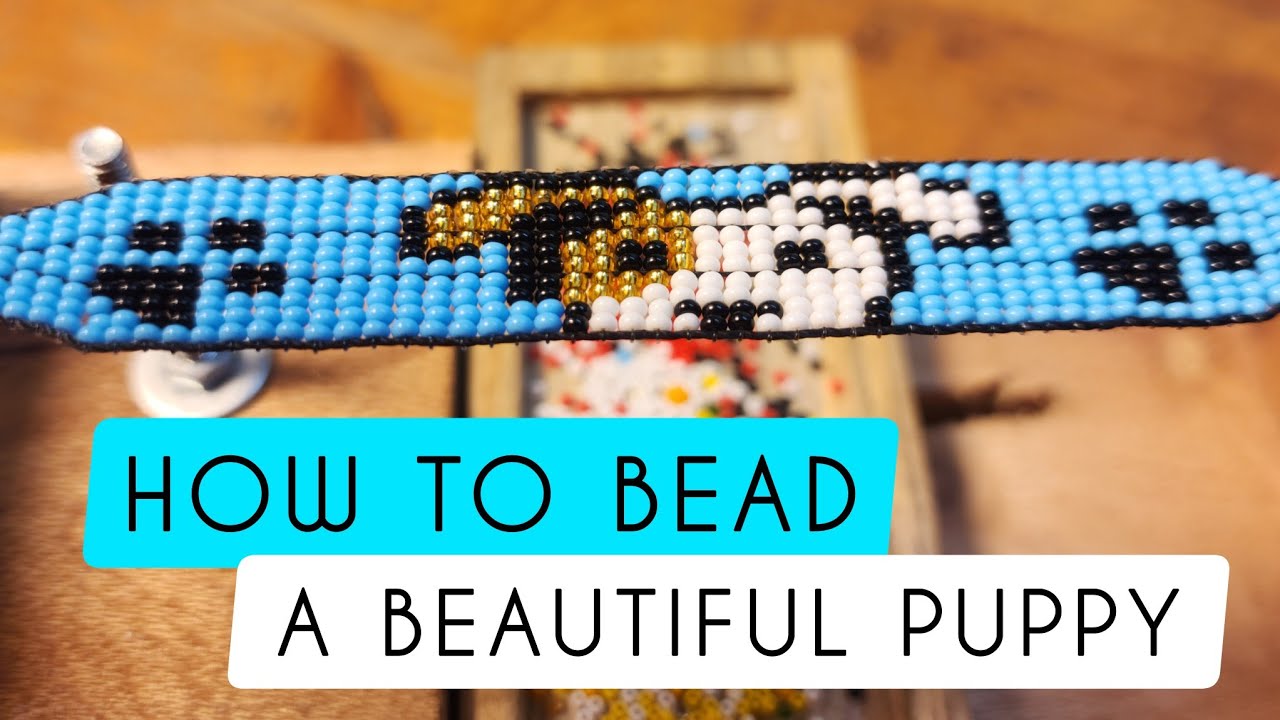 How to Bead a Cute Puppy Face 🐶 & Paw Prints | Step-by-Step Beading ...