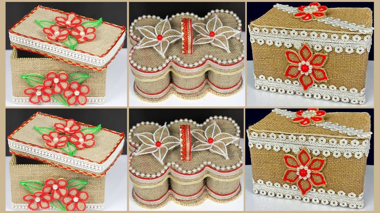 3 Multi-purpose Organizer DIY Ideas With Cardboard and Jute | Jute ...