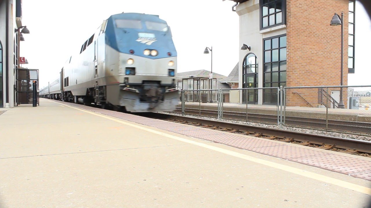 Amtrak 335 in Sturtevant with #517 - YouTube