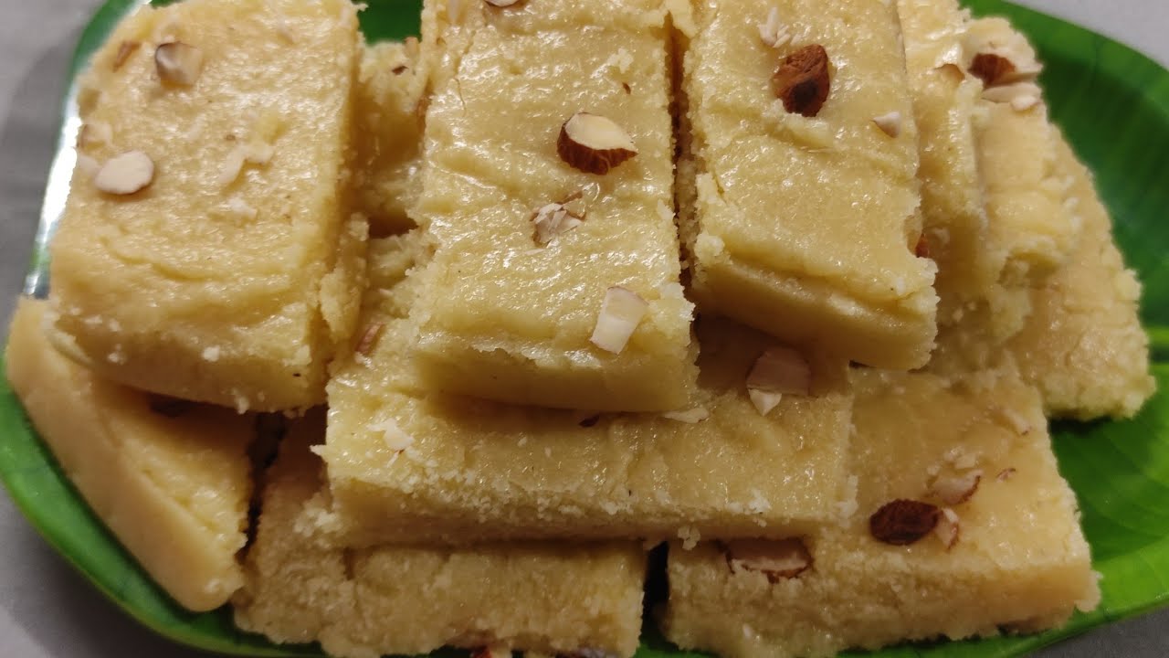 Rava Milk Mysore Pak Recipe | Mysore Pak Recipe In Tamil | Diwali ...