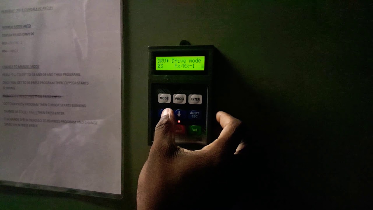 Benshaw VFD auto to manual - YouTube