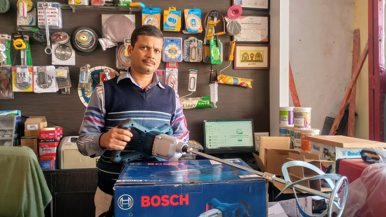 Bosch paint mixer machine GRW 140 / Best machine 🔥🔥 - YouTube