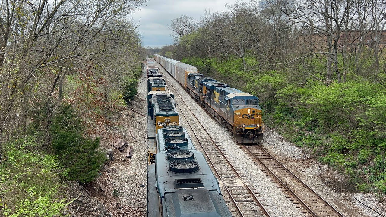 CSX ES40DC 5289 Leads Automotive M280-14 on 3/15/24 - YouTube