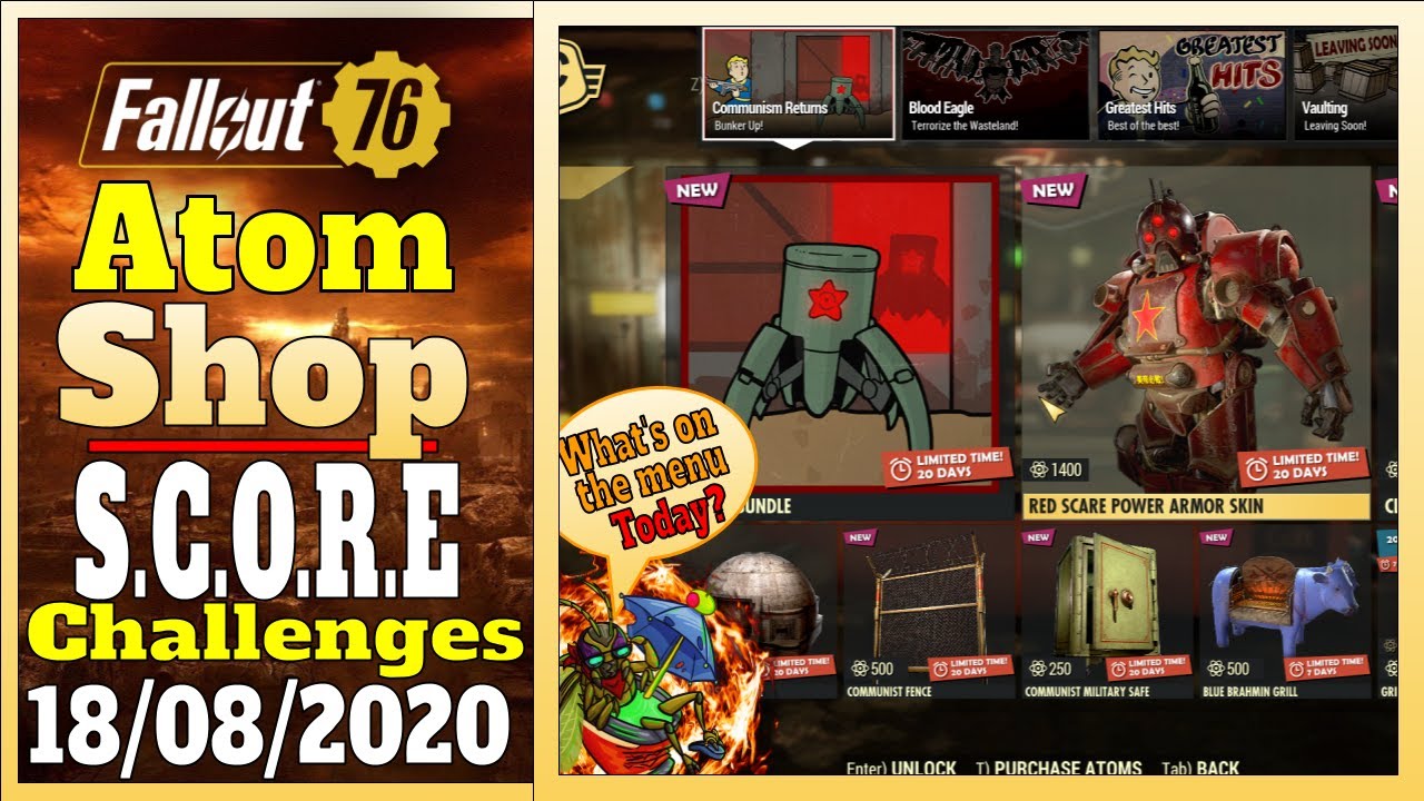 Fallout 76 Atomic Shop offers Bunker Bundle, New Red Scare PA Skin ...